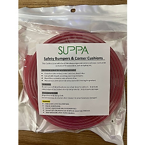 SUPPA Baby Proofing,6.6ft Edge Protector Strip Clear,Soft Corner Protectors with Pre-Taped Strong Adhesive,Edge Protectors for Furniture Against Sharp Corners of Tables, Cabinets,Drawers