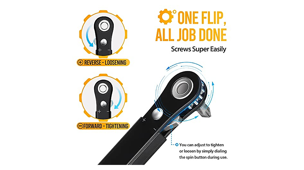 Mini 12-in-1 Right Angle Ratcheting Screwdriver Set for Tight Spaces