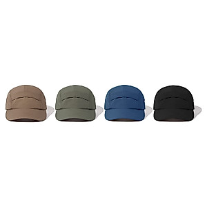 CLAPE Curved Brim 5 Panel Hat UPF50+ Sun Hats Quick Dry Outdoor Sports Run Cap (GD50-Black)