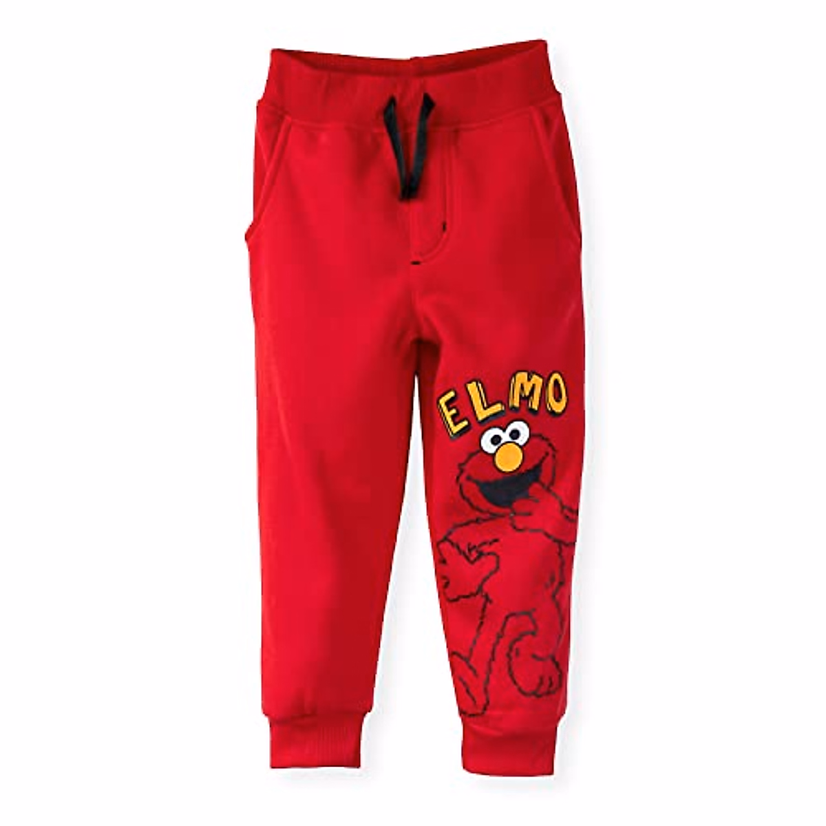 Sesame Street Elmo Cookie Monster Oscar The Grouch Toddler Boys Fleece 3 Pack Pants Blue/Gray/Red 3T