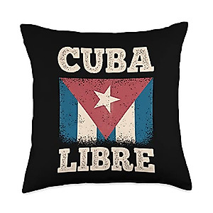 Patria Y Vida Cuba Cuban Heritage Cuban Freedom Patria Y Vida-Cuban Flag Libre Free Cuba Cubanos Throw Pillow, 18x18, Multicolor