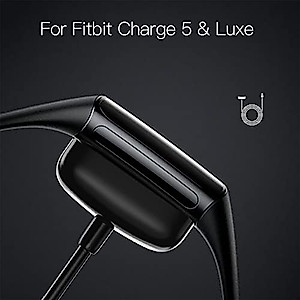 AWINNER 2 Pack Compatible for Fitbit Charge 6/Charge 5/Luxe Smartwatch Cable Charger