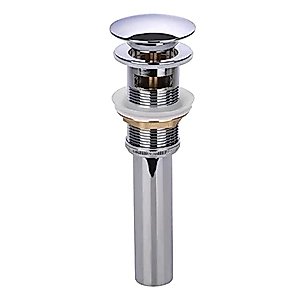 ESFORT Bathroom Sink Pop Up Drain with Overflow, Sink Pop Up Drain Stopper, Polished Chrome