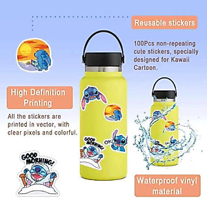 FLYZKUO Upgrade Your Style with our Stitch Merchandise Set - Complete with Drawstring Bag, Stickers, Lanyard, More