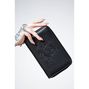 Killstar Spellcaster Embossed Pentagram Gothic Witchcraft Zip Wallet