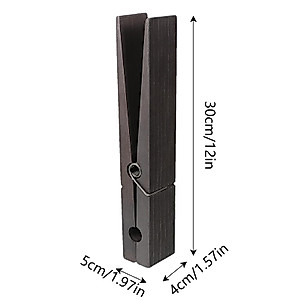 Clothespin, Giant Wooden Clothespin Towel Holder Large Bathroom Towel Holder Clips with Spring Clothes Clips with Adhesive for Wall Bathroom Laundry Room Nursery Kitchen Decor