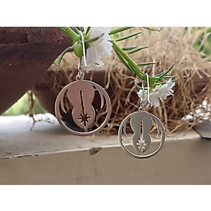 Rebel Alliance Jedi Order Earrings For Women Lightweight Dangle 925 Silver Earrings Hoop Trendy Jewelry Fashionable Fishhook Galactic Accessory Ideal Gift