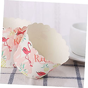 UPKOCH 100pcs Random Dessert Liners Pattern Cuake Festival Hard Accessory Holder Party Flamingo Containers Home -friendly Colorful Cups for Cake Baking Wrappers Muffin Design Small Cup