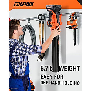 20V 450CFM Leaf Blower, Brushless Blower Cordless with 4.0Ah Battery and Fast Charger, Turbo Mode & Variable Speed Trigger and Lock Dial, Lightweight Axial Blower for Lawn Care, Yard, Driveway