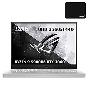JTD ROG Zephyrus G14 Anime Matrix Ultra Slim Gaming Laptop, 14" 120Hz Pantone Validated QHD Display, GeForce RTX 3060, AMD Ryzen 9 5900HS (32GB DDR4 RAM | 1TB PCIe SSD) Windows 10 Pro,