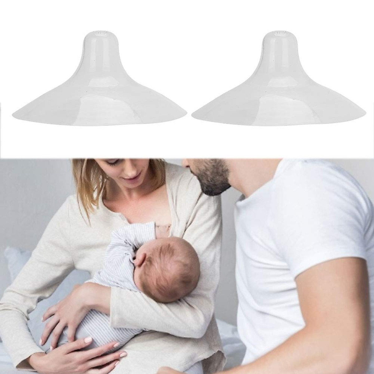 Silicone Nipple Protector, 2 Piece Nipple Silicone Nipple Protector Breastfeeding Nipple Guard for Breastfeeding Nipple with Boxes
