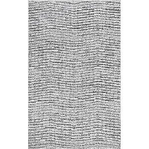 nuLOOM Sherill Abstract Transitional Area Rug, 6' 7" x 9', Grey