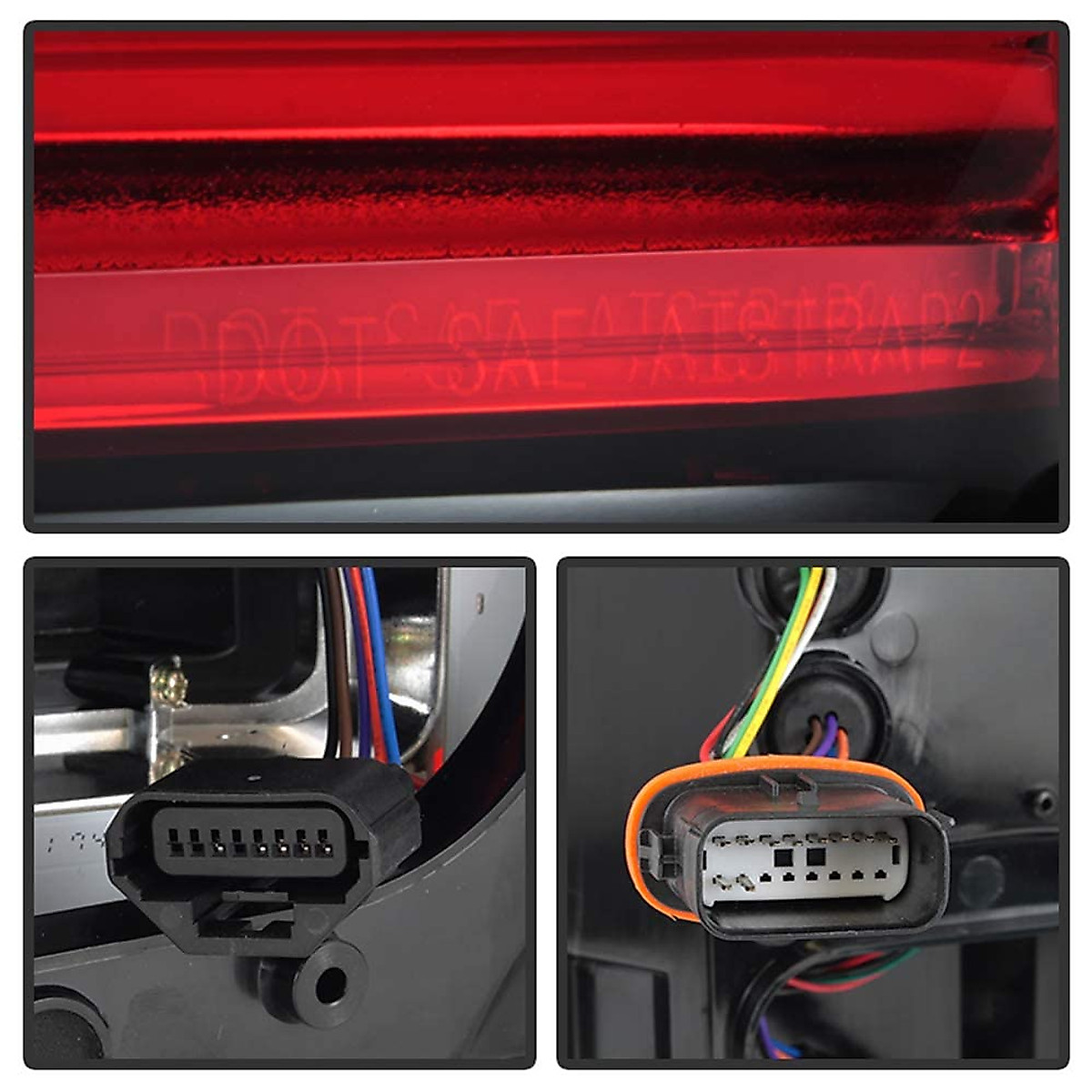 ACANII - For 2015 2016 2017 Ford F150 Truck w/Blind Spot Sensor Red Clear Full LED Light Tube Tail Lights Brake Lamps