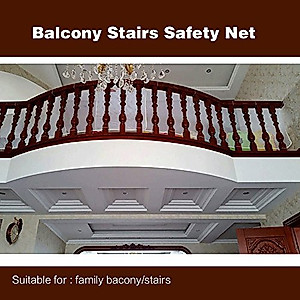 HILTOW Balcony Stairs Safety Net for Children (118inch, Thick)