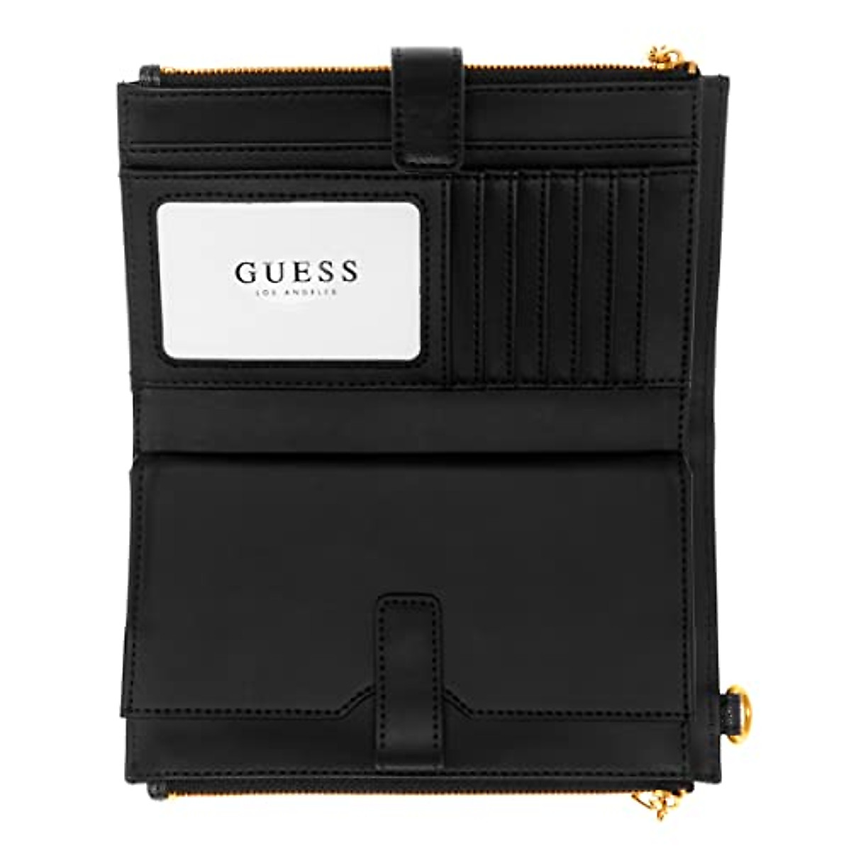 GUESS Laurel Double Zip Organizer Wallet, Black