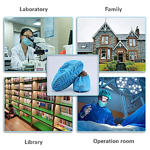 Disposable Boot & Shoe Covers 200 Pack (100 Pairs) Non-Slip, Durable, Indoor Protect Your Home, Floors and Shoes