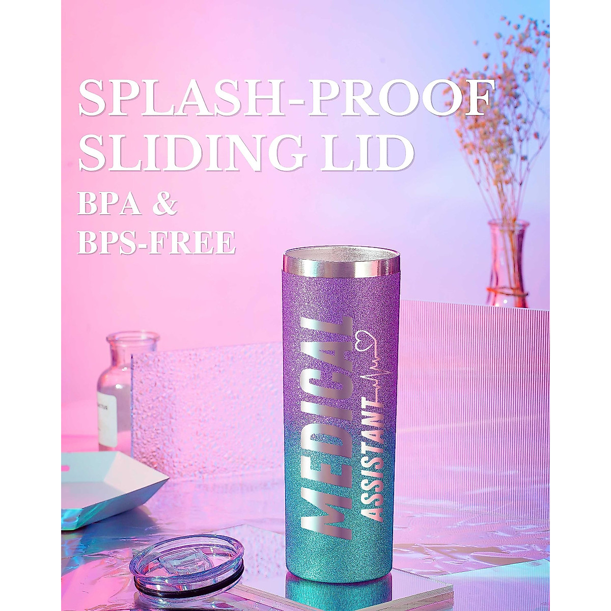 Onebttl Medical Assistant Gifts for Wowen, Gifts for Medical Assistant on Medical Assistant Week, Birthday and Christmas, 20oz Insulated Stainless Steel Tumbler - Medical Assistant