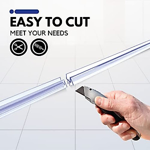 CARESOME Caresome 2-Pack Shower Door Bottom Seal (3/8in)-Inch Glass, 39inLength - Sweep to Create a Water Barrier Frameless Design Stop Leaks Strip