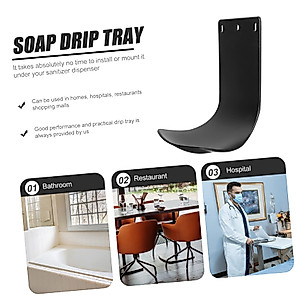 SHOWERORO Soap Dispenser Tray Wall Mount Soap Laundry Cup Holder Soap Dispenser Wall Mounted Machine Hand Soap Dispenser Drip Tray Spray Laundry Accessories Abs Plastic