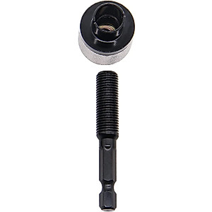 Fixinus 2 Pieces Keyless Drill Chucks - 1/4 Inch Hex Shank Drill Bit Adapter, Fast Change Converter Extension Screwdriver Drill Adapter for Impact Drill Tool, 0.3-6.5mm