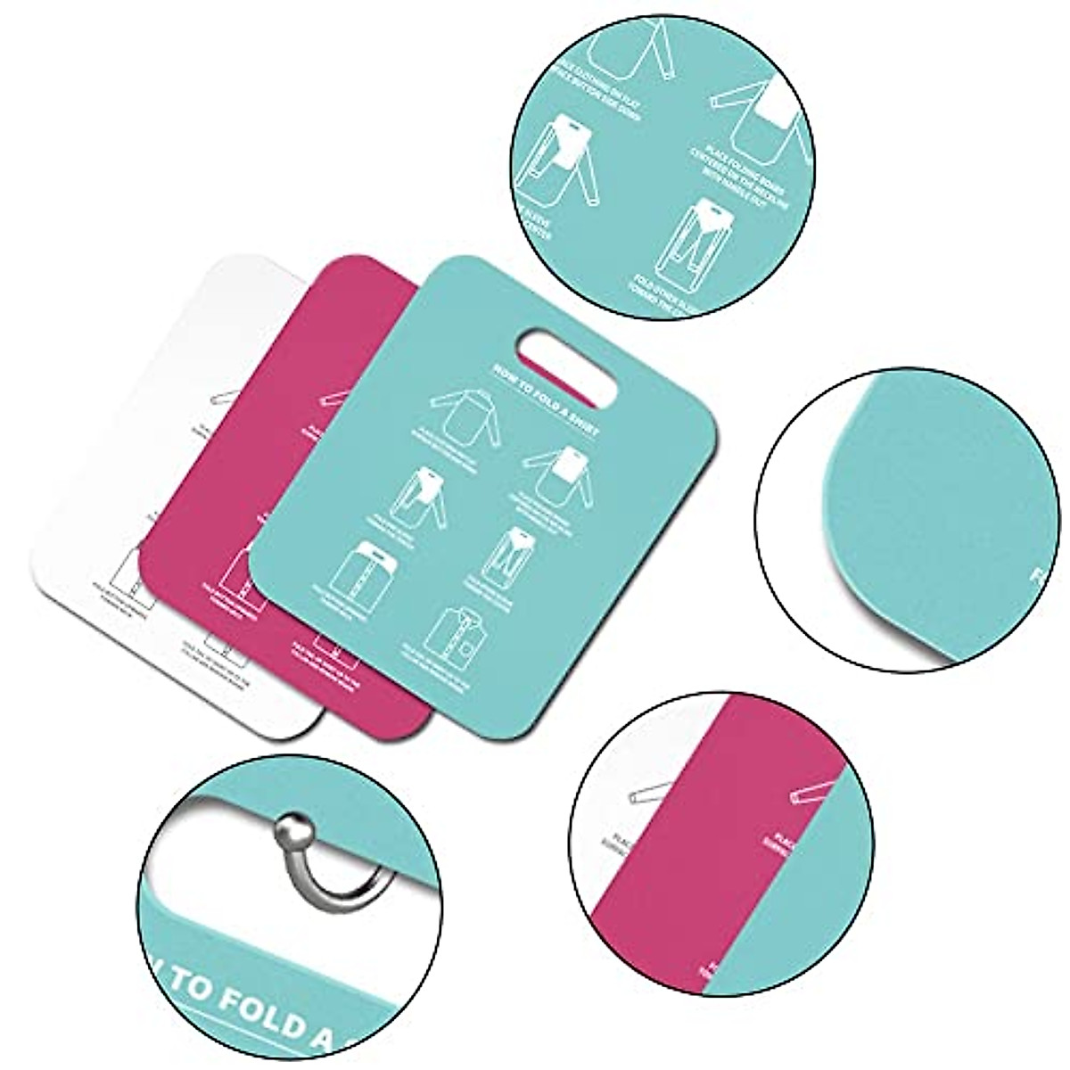 WJCCY 2 pcs Fast Folding Board Convenient Stacking Board Adult Clothes Shirt Folding Board Lazy Stacking Clothes Tool Household (Color : Red)