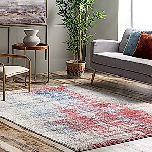 nuLOOM Dixie Contemporary Abstract Waterfall Area Rug, 8' 10" x 12', Rust