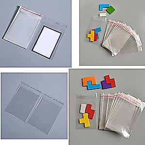 Self Sealing Cellophane Bags,5x7 Inch Cookie Bags,Clear Resealable Cellophane Bags Self Adhesive for Packaging Gifts, Products,100 Pcs