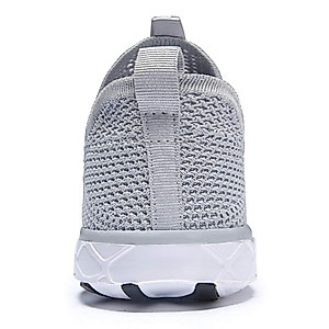 DLGJPA Women's Quick Drying Water Shoes for Beach or Water Sports Lightweight Slip On Walking Shoes LightGray 9