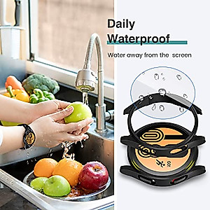 Tensea [4+4Pcs] for Samsung Galaxy Watch 4 2021 & 5 2022 Screen Protector and Case 44mm, Hard PC Bumper and Anti-Fog Tempered Glass Protective Film, Face Cover Set for Watch4 Watch5 44 mm Accessories