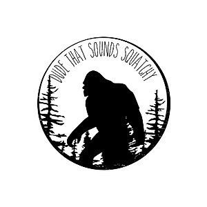 Funny Tea Towel | Bigfoot Sasquatch Searcher | Kitchen Dish Towel | Flour Sack