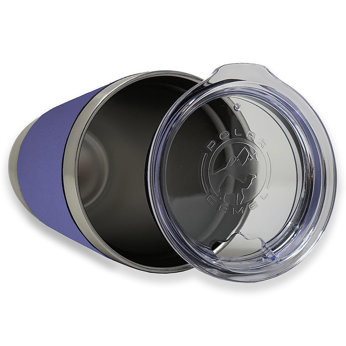 LaserGram 20oz Vacuum Insulated Tumbler Mug, Jolly Roger, Personalized Engraving Included (Faux Leather, Dark Purple)