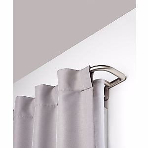 Umbra Twilight Double Curtain Rod Set – Wrap Around Design Ideal for Blackout or Room Darkening Panels, 48 to 88 Inches, Nickel