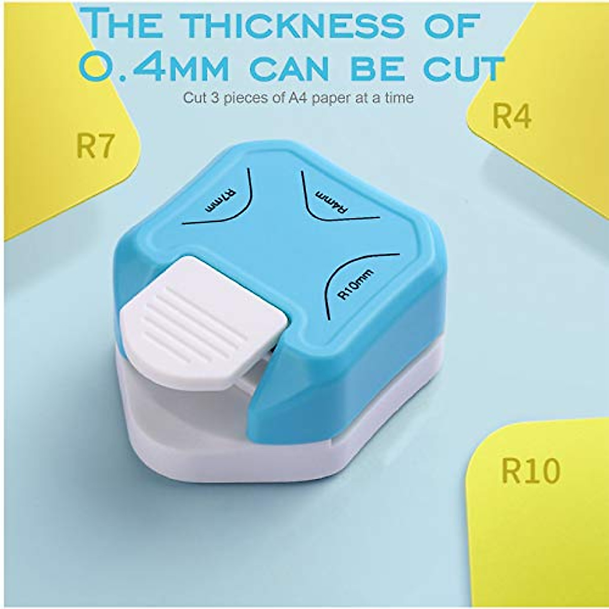 3 in 1 Corner Rounder Punch, 4mm 7mm 10mm 3 Way Corner Cutter for Paper Craft, Laminate, DIY Projects, Photo Cutter, Card Making and Scrapbooking