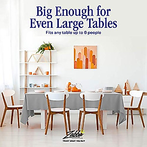 Nuvantee Revolutionary Table Pad - Waterproof, Protects Table from Spills and Heat - 52 X 108 Inch Deluxe Vinyl Premium Table Protector - Flannel Backing, Lies Flat