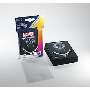 GameGenic Marvel Champions The Card Game Official Black Panther Art Sleeves | Pack of 50 Art Sleeves and 1 Clear Sleeve | Card Game Holder | Use with TCG and LCG Games | Made by Fantasy Flight Games