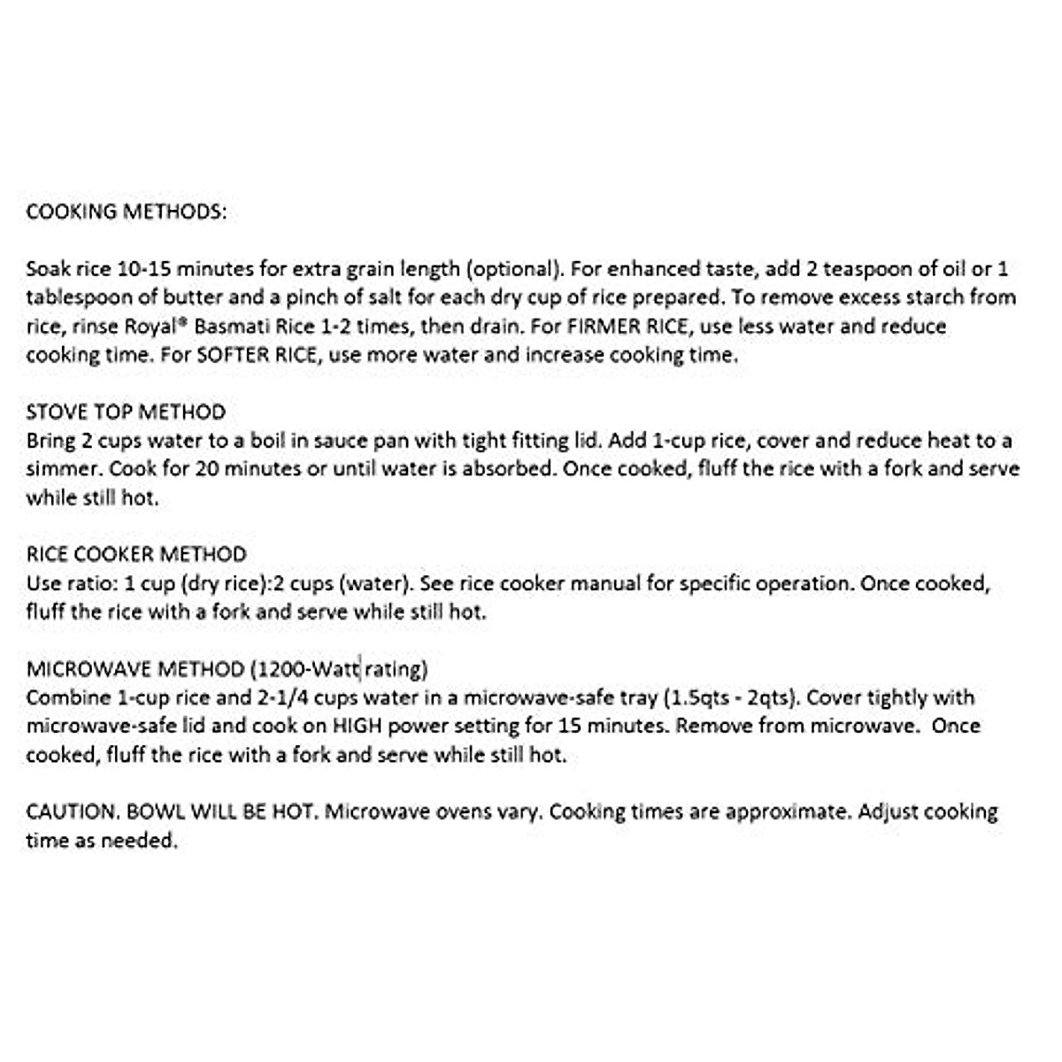 Authentic Royal Basmati White Rice, 15 lbs