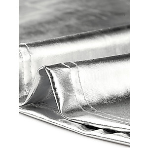 Allegra K Women's Metallic Sleeveless High Waist Club Party Disco Holographic Dress X-Small Shiny Silver