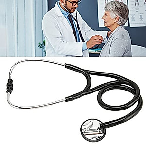 Single Head Cardiology Stethoscope, Horseshoe Shape Comfortable Stethoscope Professional Adjustable Single Tube for Nurses