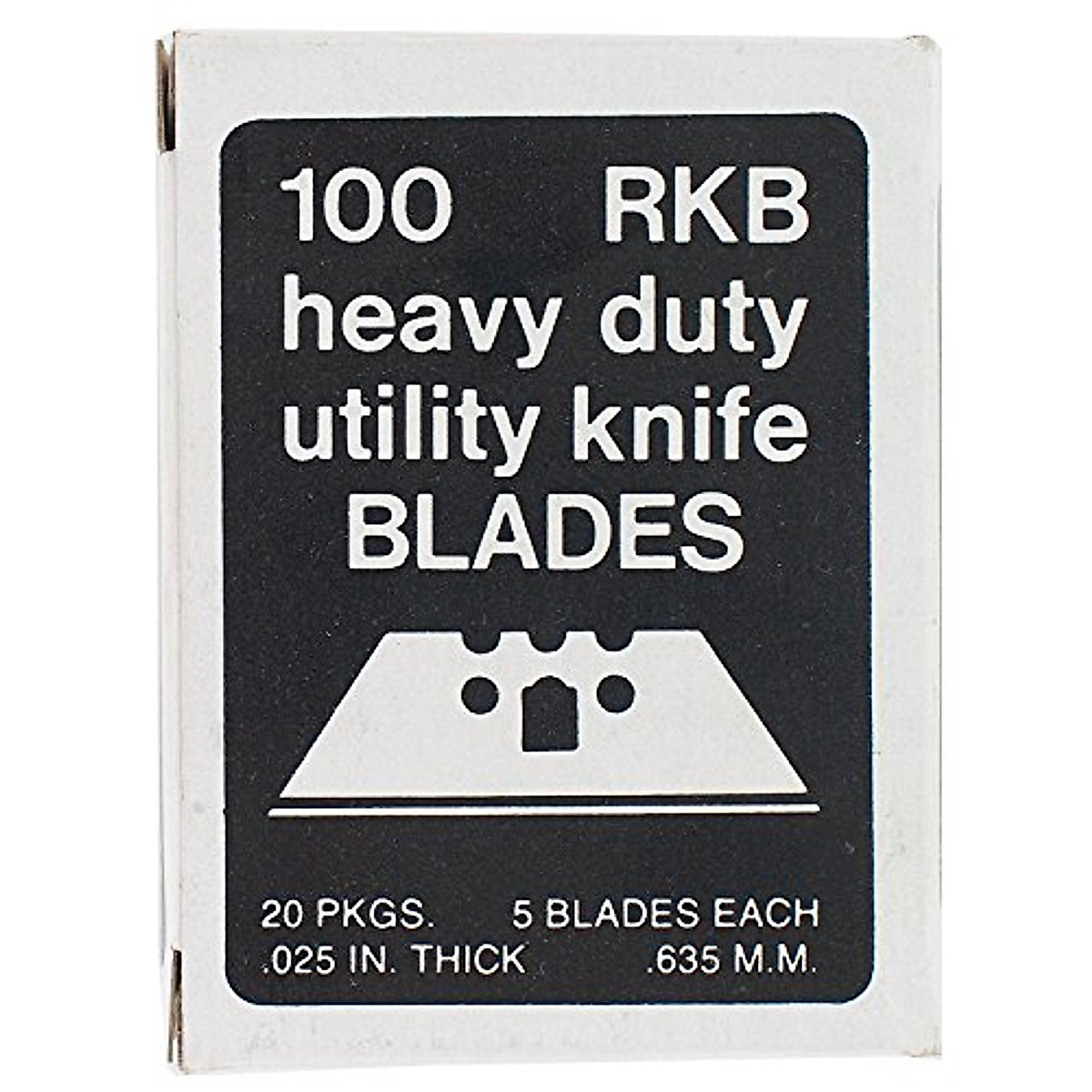 100 Count 3 Notch Utility Knife Blades RKB100