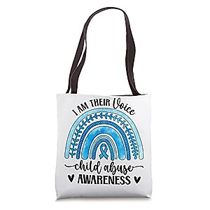 Child Abuse Awareness Rainbow Child Abuse Prevention Month Tote Bag
