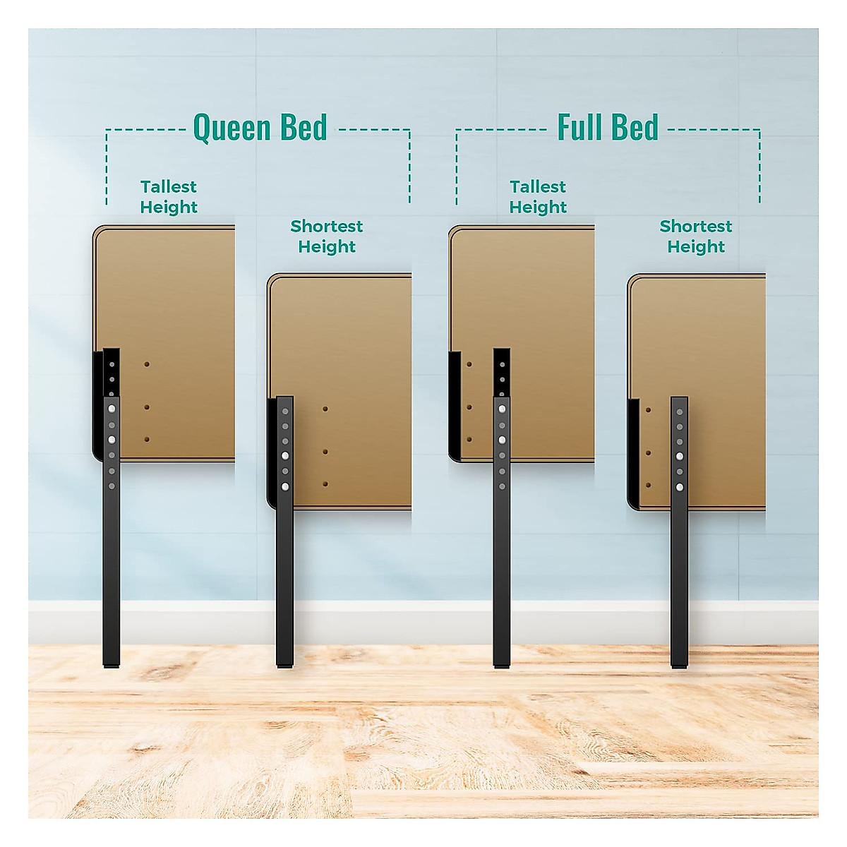 Cassandra Headboards for Queen Size Bed, Upholstered Button Tufted Bed Headboard, 12 Adjustable Positions Queen Headboard Only, Wall Mounted Headboard, Bed Backboard Linen Fabric Head Board, White