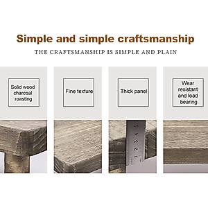 Wooden Step Stool for Kids and Adults, Portable Rectangle Bed Stool, Wooden Stool for Kitchen Living Room Closet Kitchen Step Stool Home Decoration 14.17x10.63x7.48inch, No Assembly Needed, Solid Wood