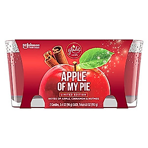 Glade Jar Candles, Fragrance Candles Infused with Essential Oils, Air Freshener Candles, 4 Candles 3.4 Oz (Apple of My Pie)