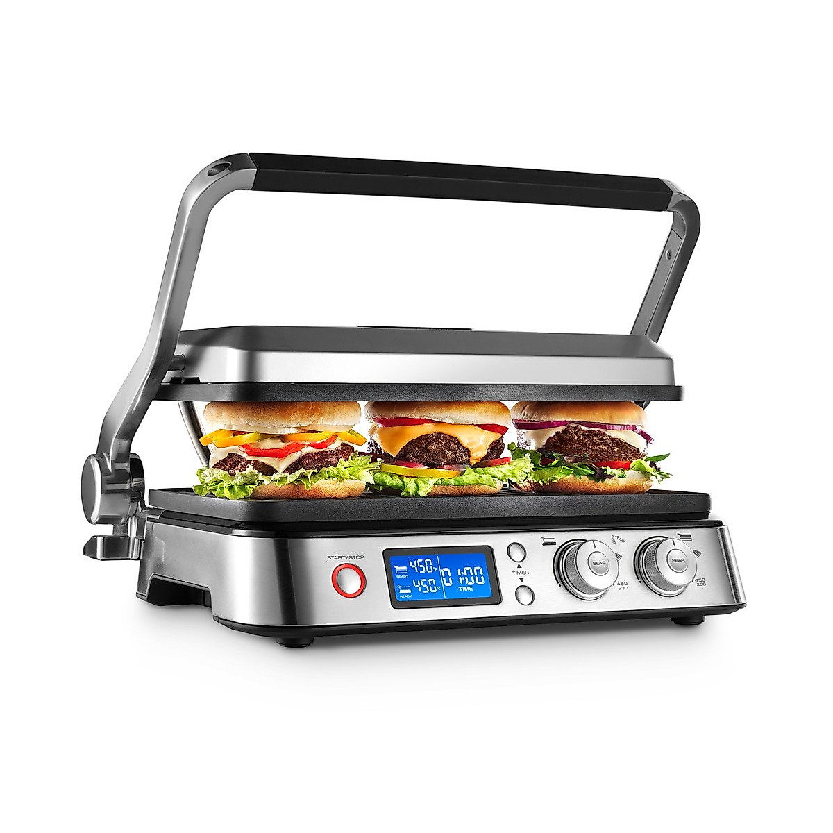 De'Longhi America CGH1020D Livenza All Day Combination Contact Grill and Open Barbecue, Stainless Steel