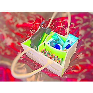 Secure All Caddy | Large Soft Eco-Friendly Nursery Organizer Diaper Caddy for Baby Needs, Arts, Office & School Supplies, Knitting, Sewing Supplies, Car Organization & More (1 Caddy)