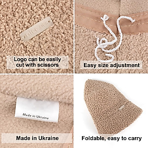 Brown Fuzzy Bucket Hat for Women - Winter Faux Fur Bucket Hat - Fluffy Sherpa Bucket Hats for Women