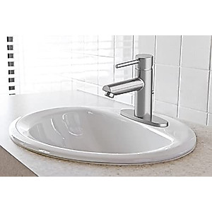 Design House 573428 Oval Drop-In Sink 20x17 Single Basin in White