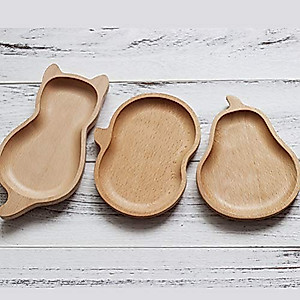 Luxshiny Japanese Candy Wood Cat Plate, Cat Shaped Serving Tray Wooden Dessert Serving Trays for Home Kitchen Restaurant Dessert Tray