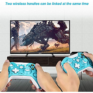 HanSY Wireless Controller for Xbox One, Fit for Xbox Series X/S/Xbox One S/One X/PS3 /One Elite/Windows 7/8/10,Wireless PC Gamepad with 2.4GHZ Wireless Adapter-No Headphone Jack