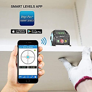 Digi-Pas 2-Axis Smart Cube Level, DWL-90PRO, WIRELESSLY displays leveling status on smartphone via BLUETOOTH, black, Small, Model: DWL90Pro